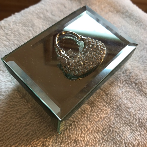 Accents | Mirrored Trinket Box With Rhinestone Purse | Poshmark